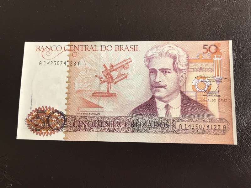 BRAZIL 50 CRUZADOS. UNC.