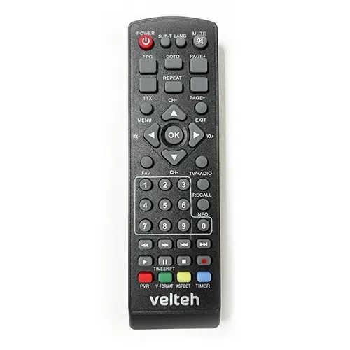 Veltech 600T2 H.264 Daljinski upravljač za Set top box, Crni