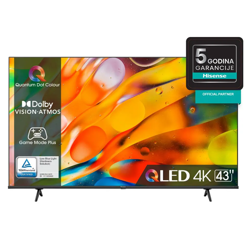 HISENSE 43E7KQ Smart televizor, 43", Ultra HD, Crni