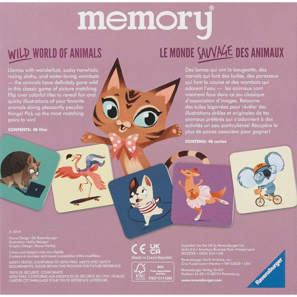 Ravensburger društvena igra – Memorija Wild World of Animals ra20360