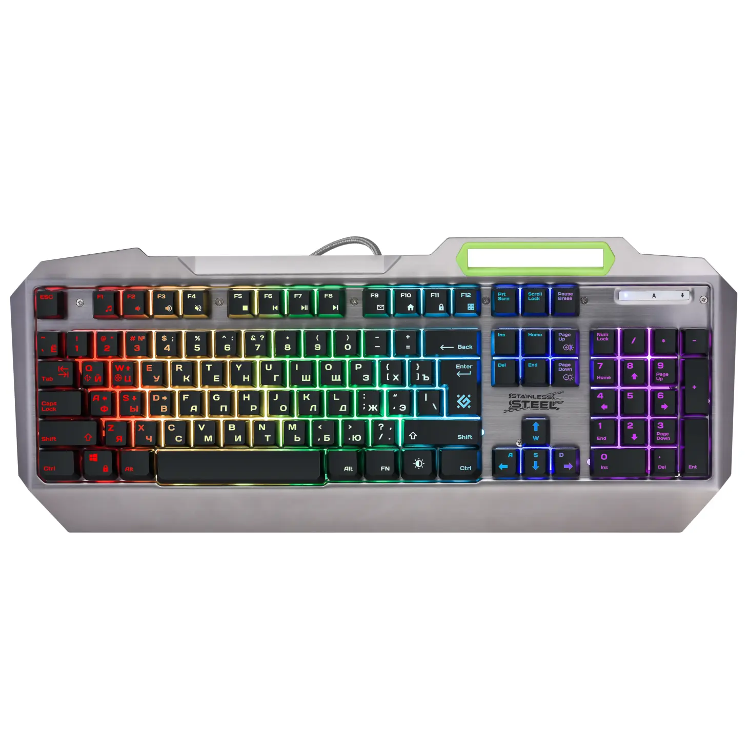 Defender GK-150DL Gaming tastatura, Nerđajući čelik, Srebrna