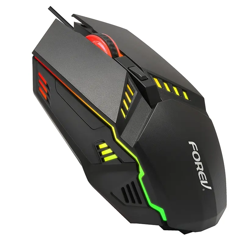 Forev FV-Q3 Gaming Miš, RGB, 1600 dpi, Crni