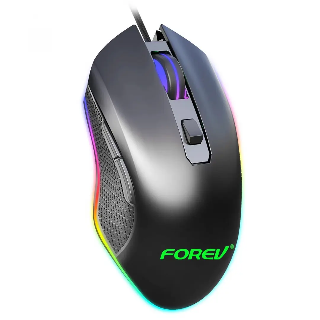 Forev FV-Q7 Gaming miš, RGB, 6400 dpi, Crni