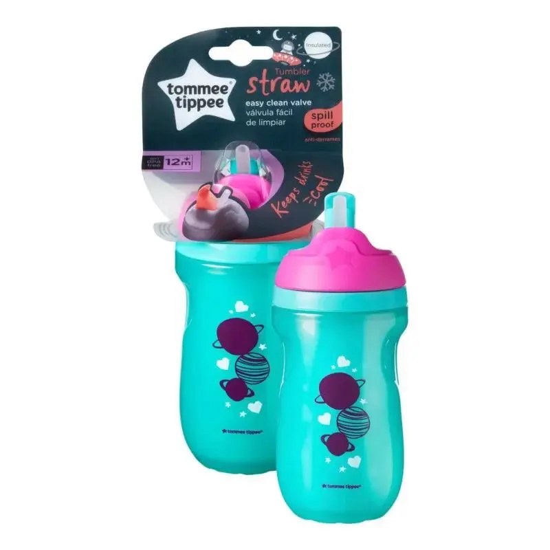 Tommee Tippee Šolja Strawcup, 12m, Tirkizna