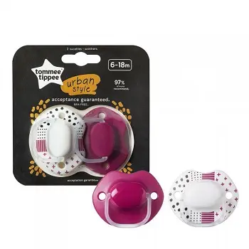 Tommee Tippee Varalica za devojčice Urban 6-18M, 2 komada