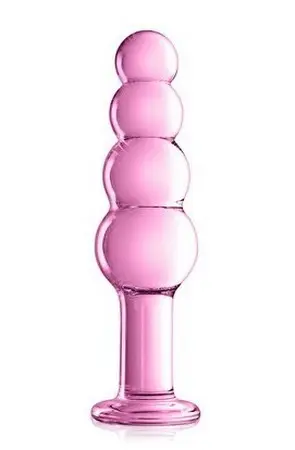 Glossy Stakleni dildo, 18.5cm, Roze