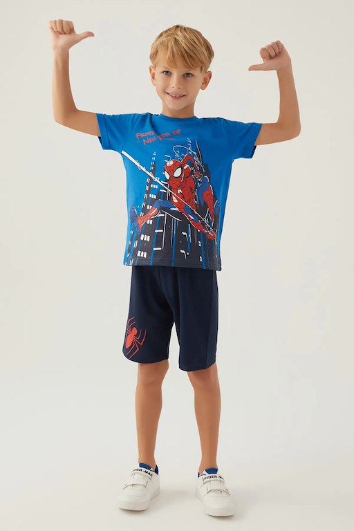 U.S. Polo Assn. Spider Man Komplet za dečake D4880-3, Plavi