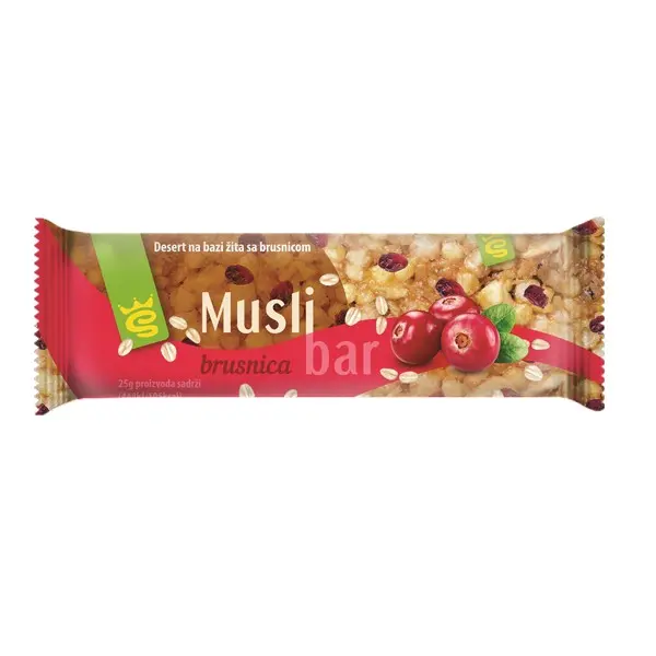 SO TASTY Musli bar Brusnica, 25g