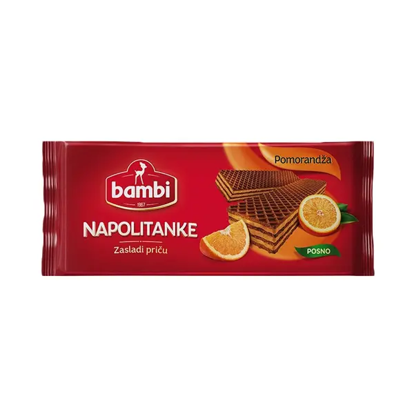 Bambi Napolitanke Pomorandža, 185g