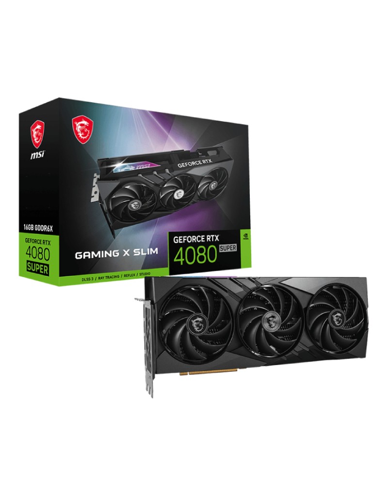 MSI nVidia GeForce RTX 4080 SUPER 16GB 256bit RTX 4080 SUPER 16G GAMING X SLIM