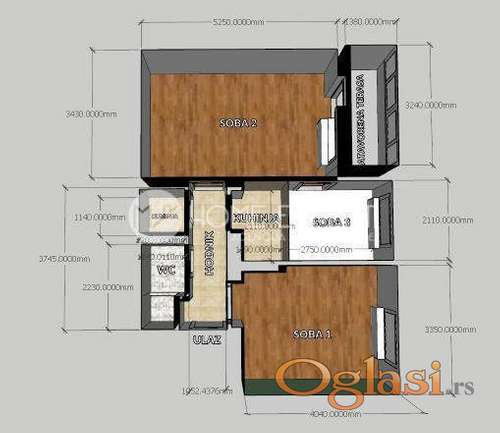 NOVI SAD - BULEVAR - 51.00 m2