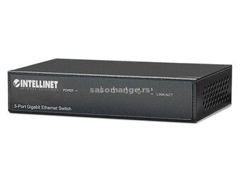 INTELLINET 5-Port Gbt Switch metal case