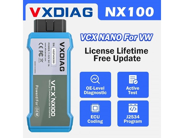 VXDIAG VCX NANO NX100 WiFi za VW/Audi/Škoda/Seat/Bentle