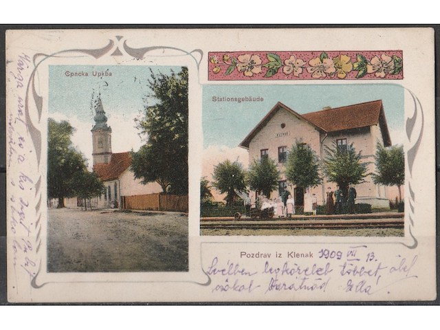 Klenak - Srpska crkva,stanica / secessija / 1909