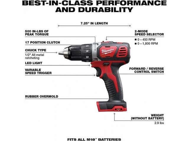 Milwaukee Aku Šrafilica Drill Driver M18 NOVO