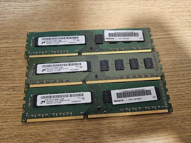 Micron DDR3 RAM Memorija 4GB PC3-10600U MT16KTF51264AZ-