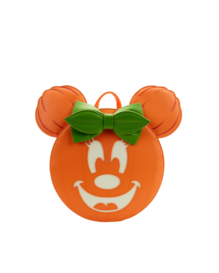 TORBA DISNEY GLOW FACE PUMPKIN MINNIE MINI ORANGE Loungefly