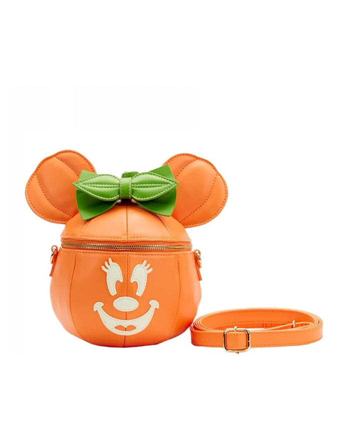 TORBA DISNEY GLOW FACE PUMPKIN MINNIE ORANGE Loungefly