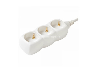 home Produžni kabel, 3 utičnica, 1.5mm2, 3 met, beli - NV 3-3/WH/1,5