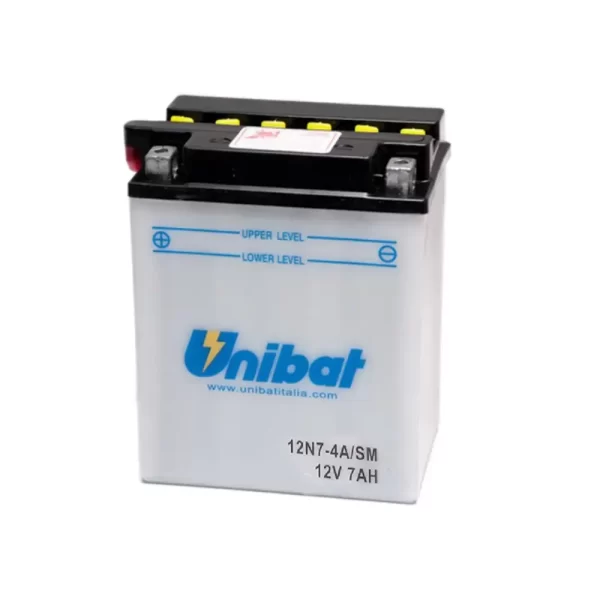 Akumulator UNIBAT 12V 7Ah sa kiselinom 12N7-4A levi plus (135x75x133) 74A
