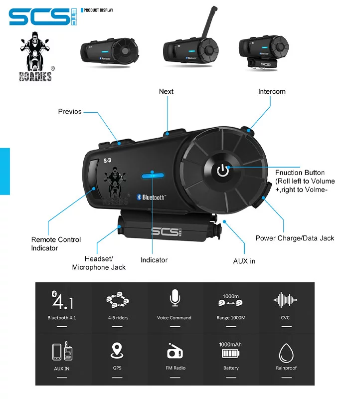 Komunikator bluetooth SCS S-3