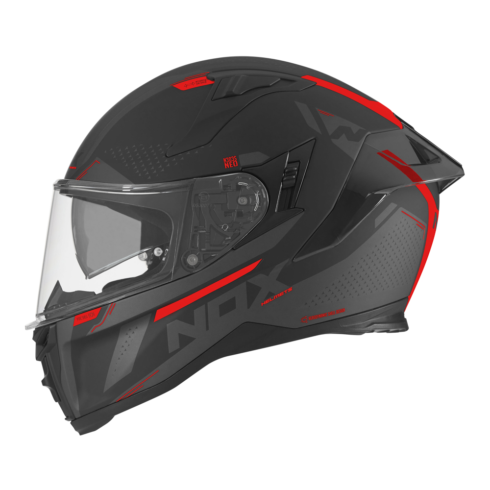 Nox N303-S NEO Flip Up Matt Black Red