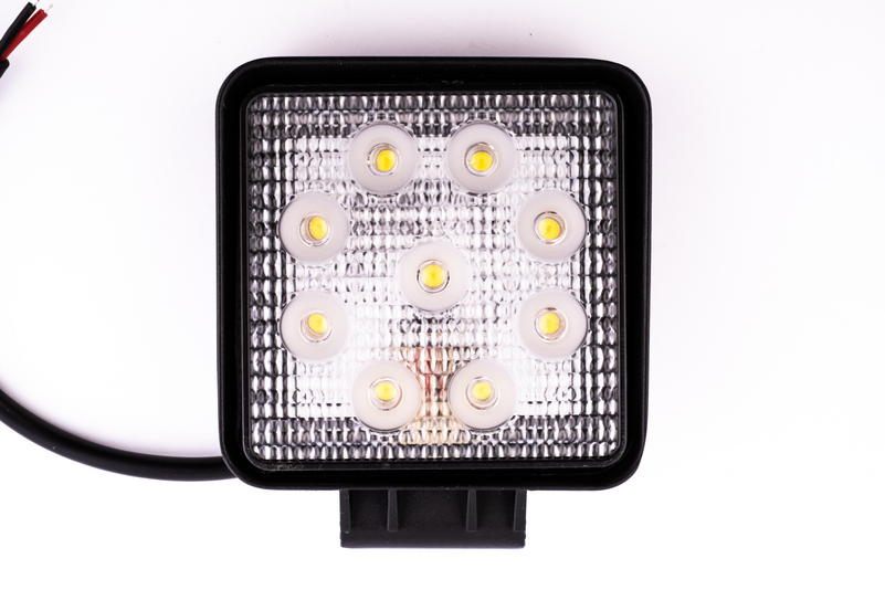 LED radno svetlo 27W 9 dioda kvadrat tanje