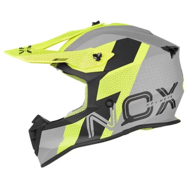 Kaciga NOX Cross 633 VIPER GREY YELLOW