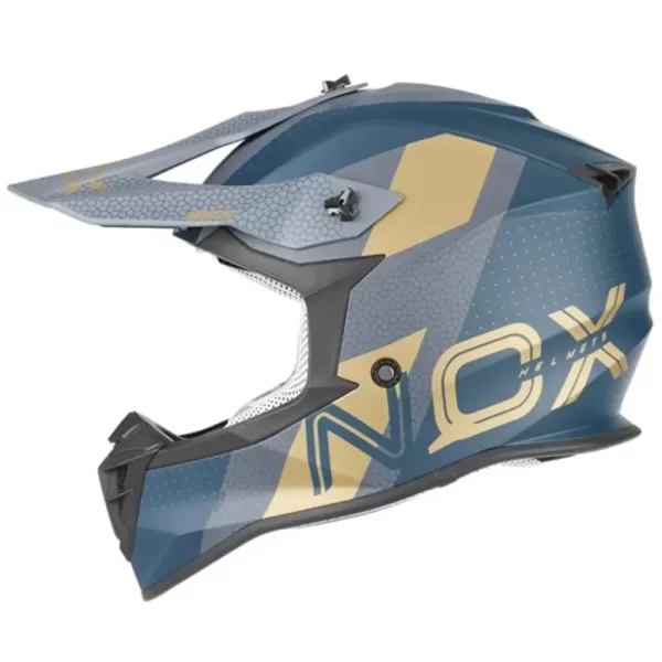 Kaciga NOX Cross 633 VIPER Blue Gold