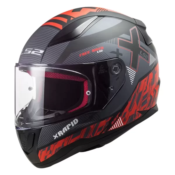 Kaciga LS2 Full Face FF353 RAPID XTREET crno crveno siva