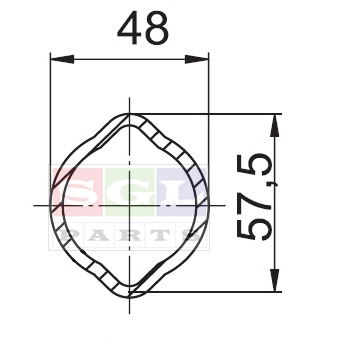 Cev kardana 48×57,5×1000 limun 6.03L spoljašnja