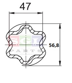 Cev kardana zvezda 56,8