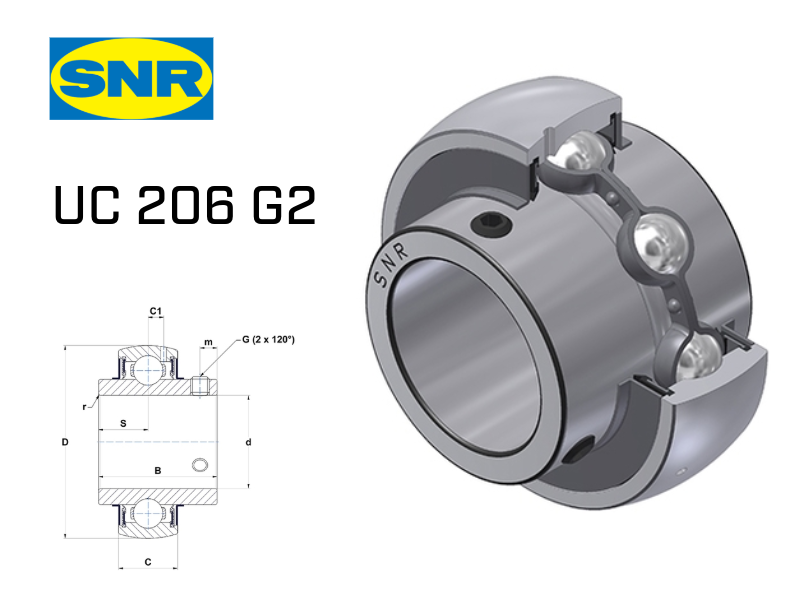 LEŽAJ UC 206 G2 SNR