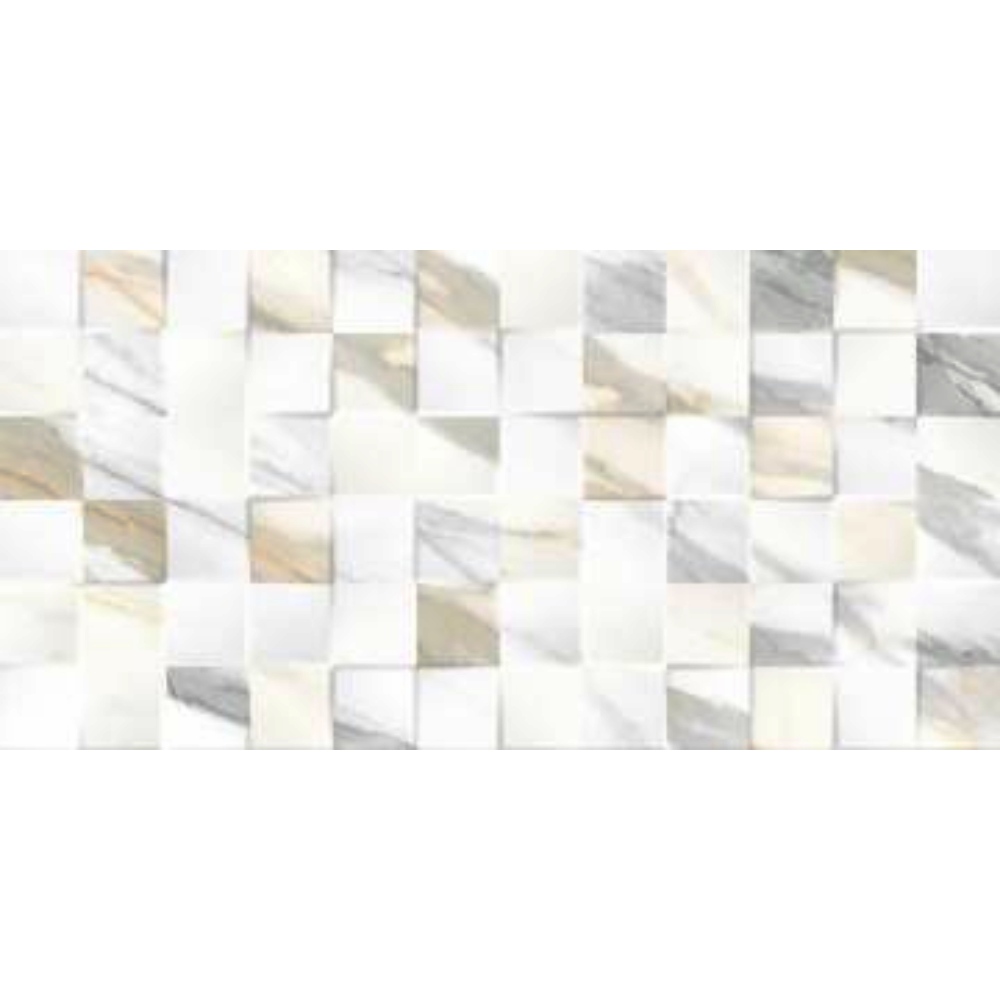 Calacatta Mosaic 3d Gold 25×50