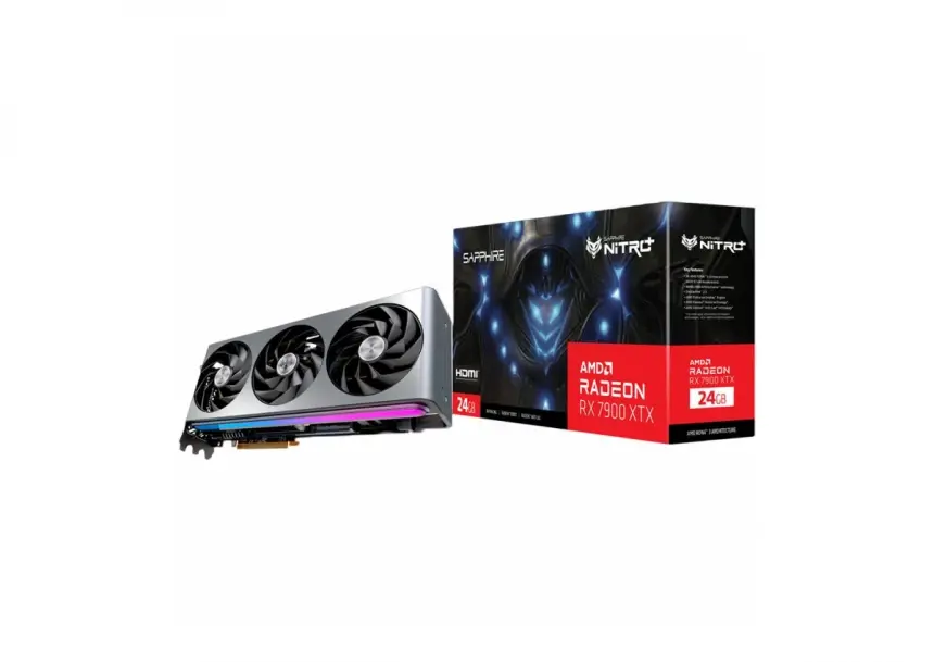 SAPPHIRE AMD RADEON NITRO+ RX 7900 XTX GAMING OC VAPOR-X 24GB GDDR6 384bit, 2680MHz / 24Gbps, 2x DP, 2x HDMI, 3 fan, 3.5 slots