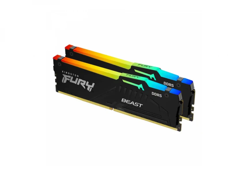 Memorija DDR5 32GB 5600MHz Kingston Fury Beast RGB KF556C36BBEAK2-32