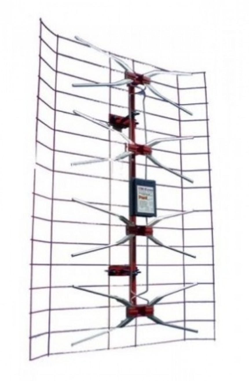 Antena TV panel V2.0 Spoljna sa pojacalom, 15-32db, UHF/VHF/DVB-T2 FO 38296