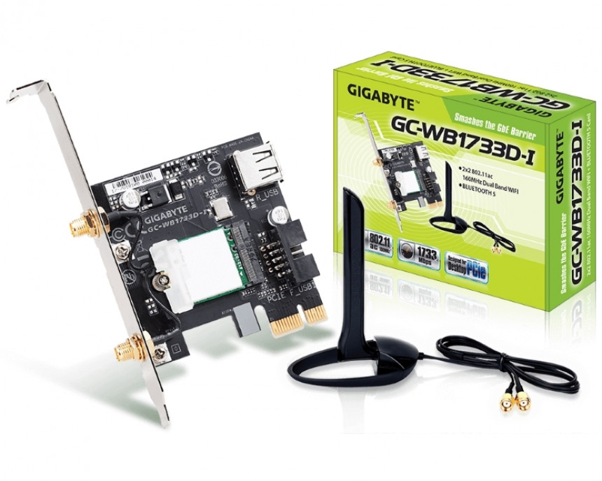 GIGABYTE GC-WB1733D-I rev. 1.0 bluetooth + wireless card mrežna karta GIGABYTE GC-WB1733D-I rev. 1.0 bluetooth + wireless card mrežna karta