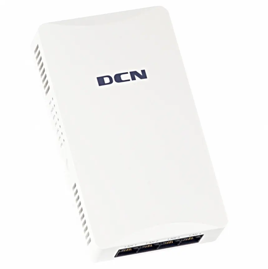 DCN Enterprise WiFi AP WL8200-WH2, in-wall montaža, 802.11ac Wave-2 1.3Gb/s MIMO 3x3, 150+ klijenata, 4 x GE LAN svič + GE PoE-in + GE PoE-passthrough, USB 2.0 port, fit / fat / cloud upravljanje