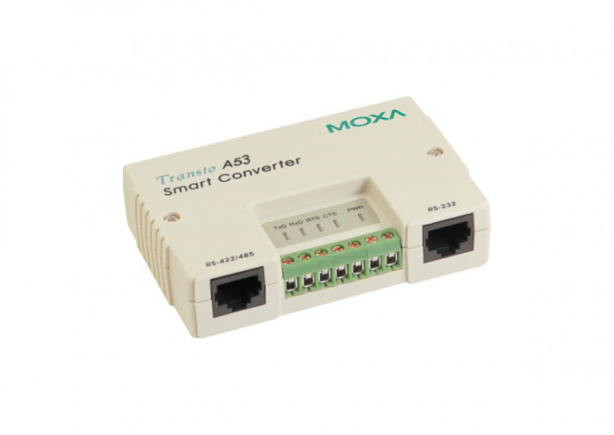 Moxa A53 / DB9 RS-232 to RS-422/485 Converter, 2 KV isolation protection