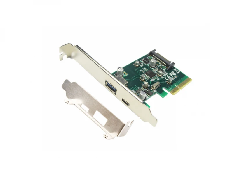 E-Green PCI-Express kontroler na USB 3.1 Tip A + USB-C Host Controler (Asmedia 1142)