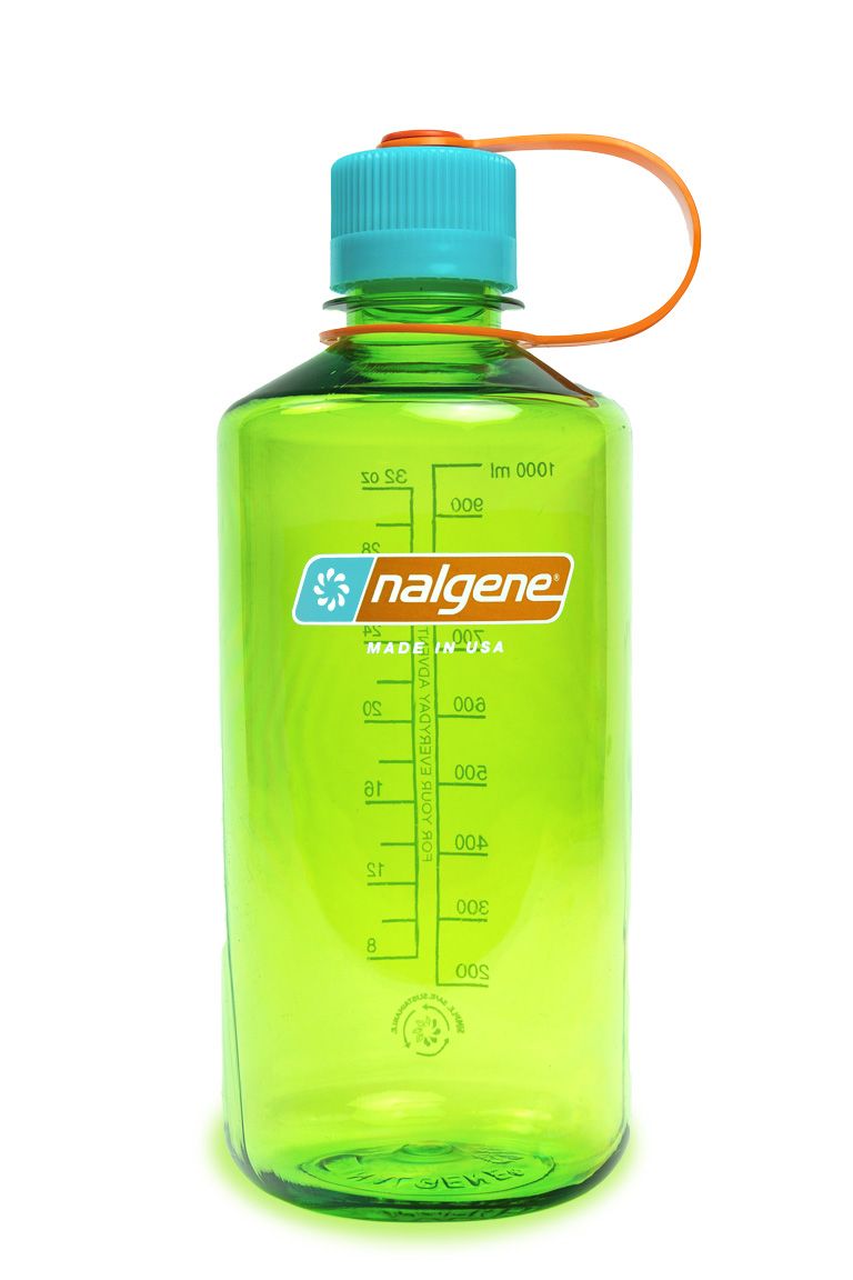 Nalgene NARROW MOUTH 1000ML, boca pvc, zelena