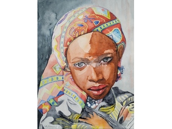 Akvarel, Nigeria, Africa