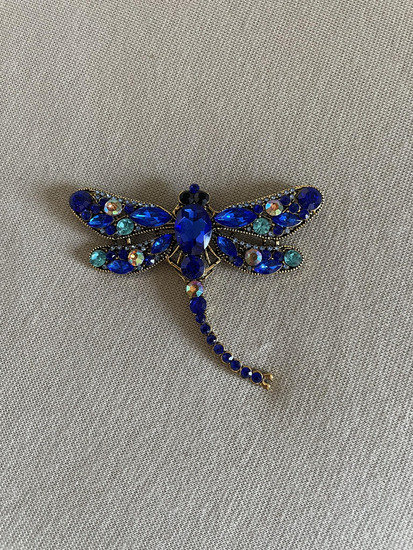 Handmade plavi broš leptir