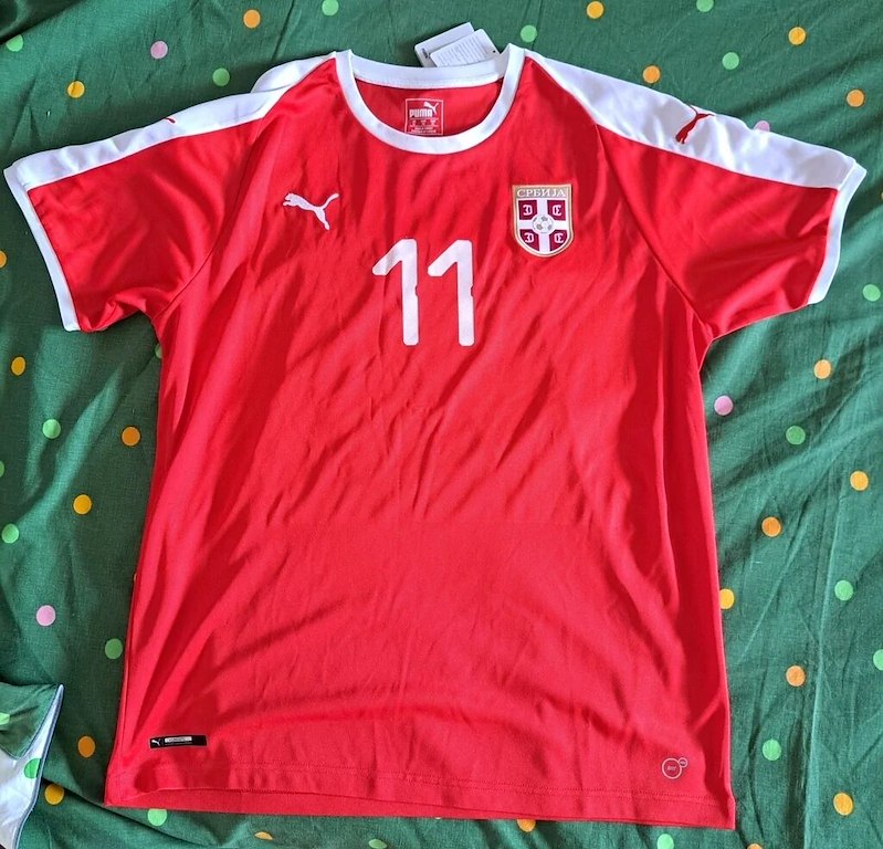 Fudbalski Sportski Dres Puma Kolarov 11 Novo Crveno Belo XL Prodajem