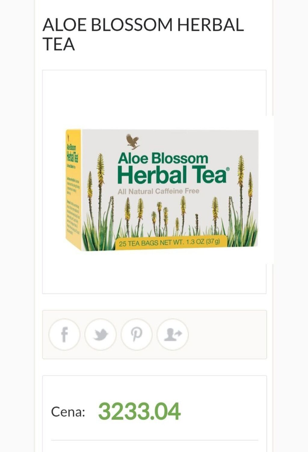 Besplatna dostava!Aloe Blossom Herbal Tea je prirodna mešavina lišća