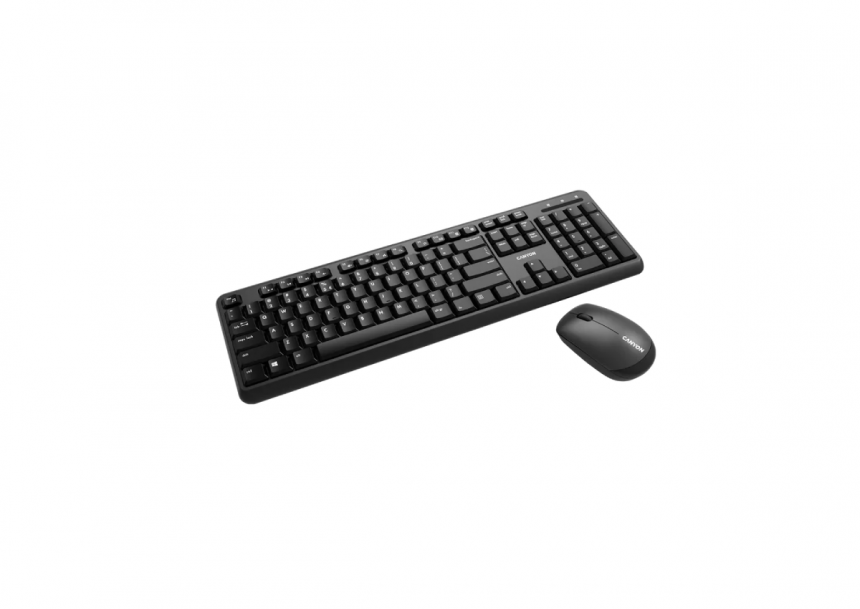 Bežični komplet tastatura + miš CANYON SET-W20 - UK US, crni, CNS-HSETW02-UK/US