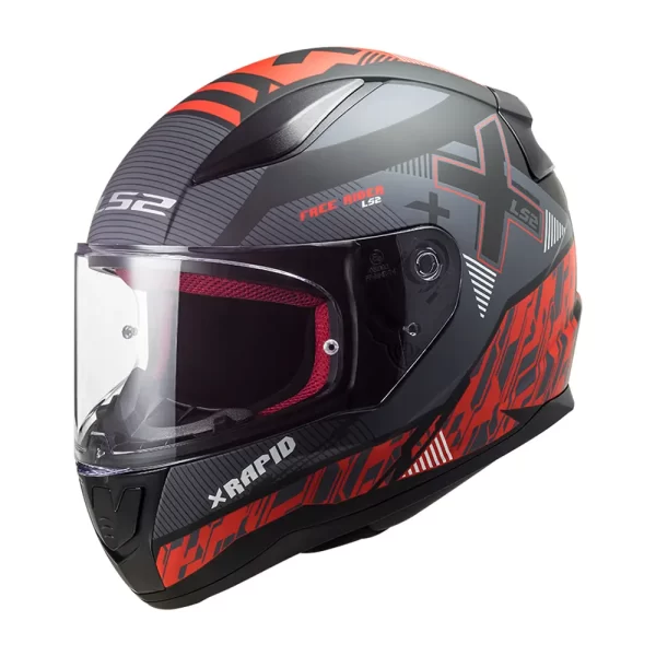 Kaciga LS2 Full Face FF353 RAPID XTREET crno crveno siva