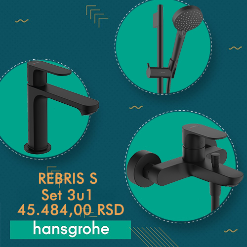 HANSGROHE REBRIS S SET 3 U 1 CRNA MAT