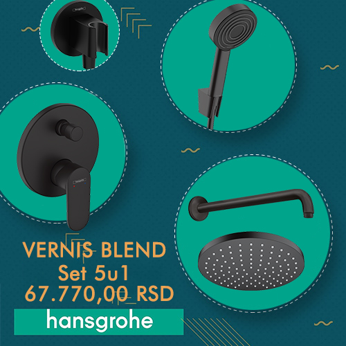 HANSGROHE VERNIS BLEND SET 5 U 1 CRNA MAT